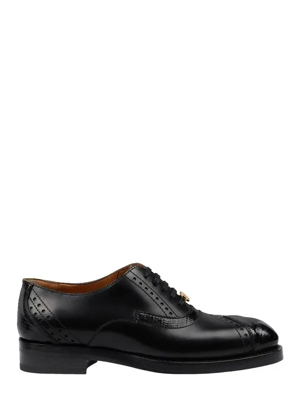 Gucci Leather Lace-up Shoes - Black