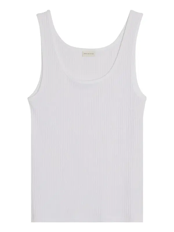 Dries Van Noten Open Neck Tank Top - White