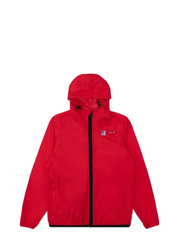 Play Comme Des Garcon X K-way Full Zip Hoodie - Red