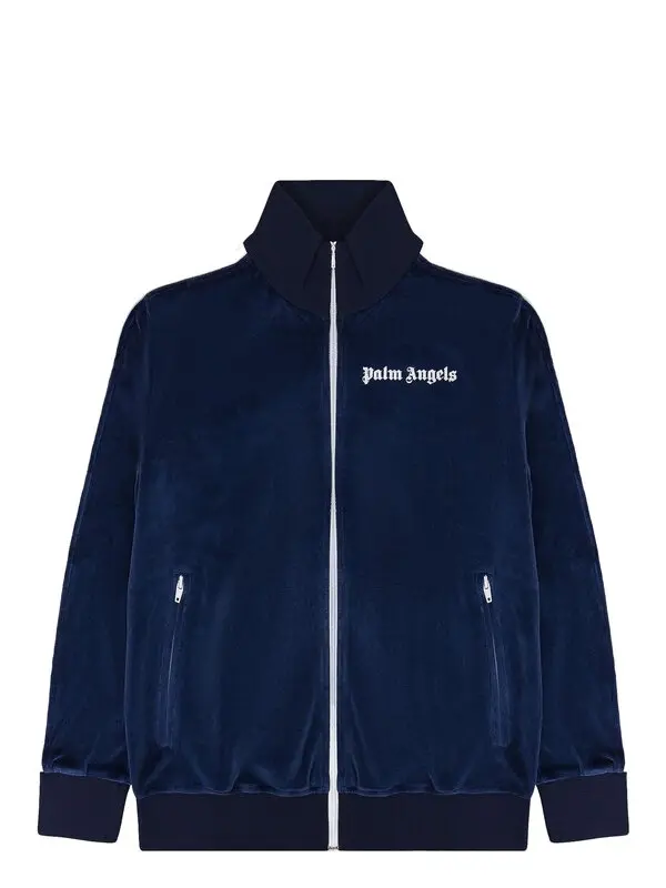 Palm Angels Velour Track Jacket - Blue