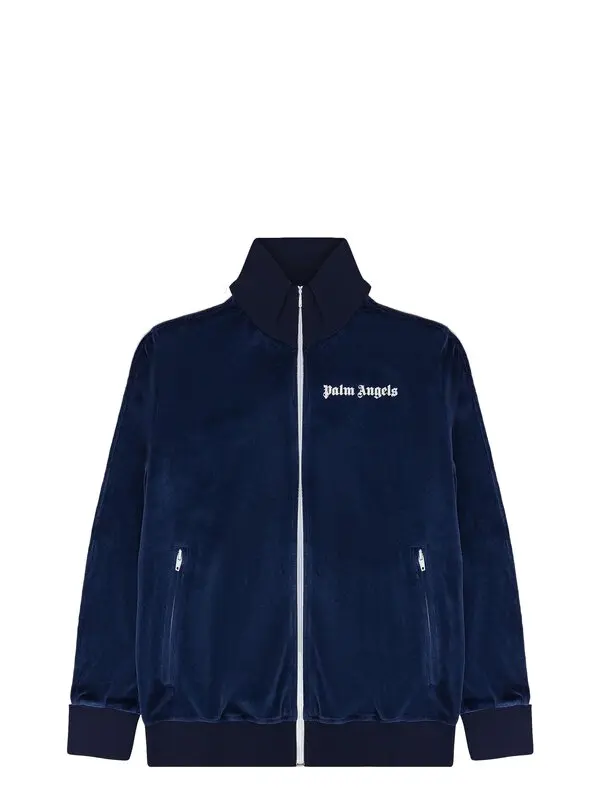 Palm Angels Velour Track Jacket - Blue