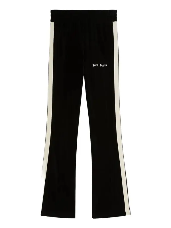Palm Angels Velvet Flare Track Pants - Black
