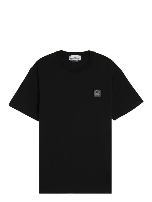 Stone Island Fissato Garment Dyed T-shirt - Black