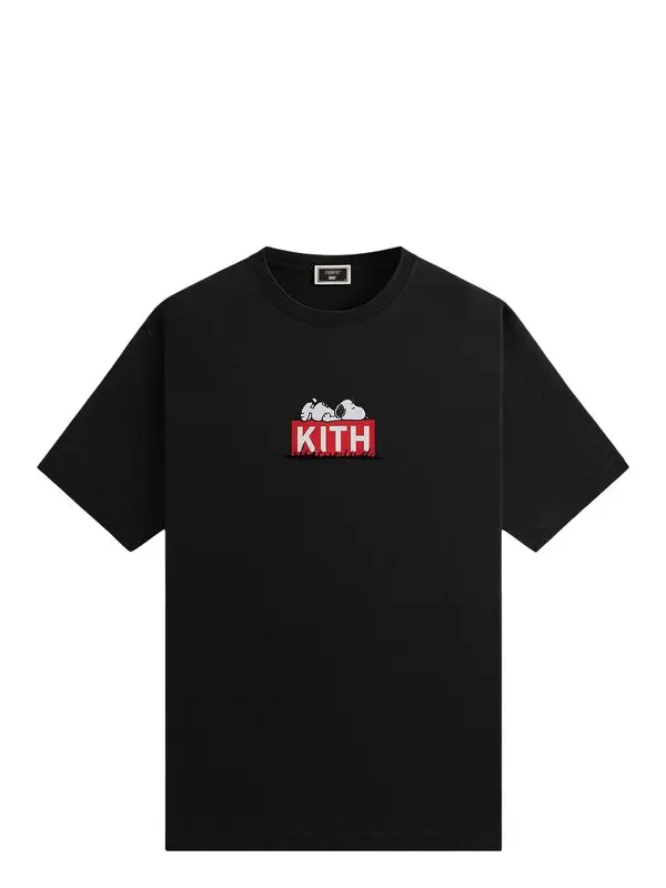 Kith For Peanuts Doghouse Classic Logo Tee - Black