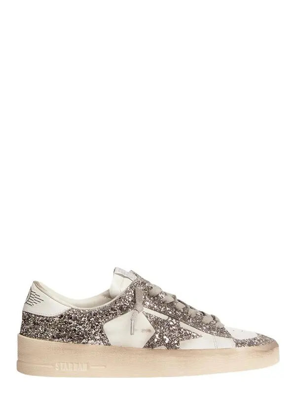 GOLDEN GOOSE Stardan Glitter Sneakers - White
