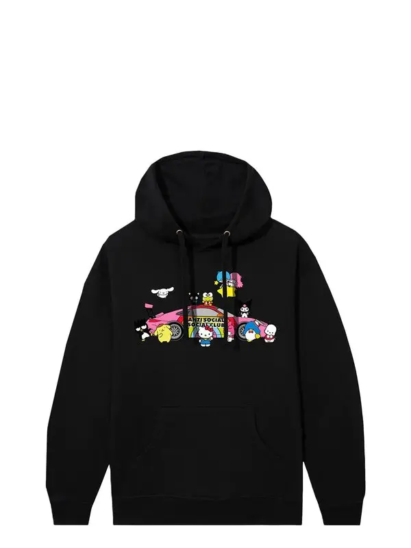 ANTI SOCIAL SOCIAL CLUB X Hello Kitty Racing Hoodie - Black