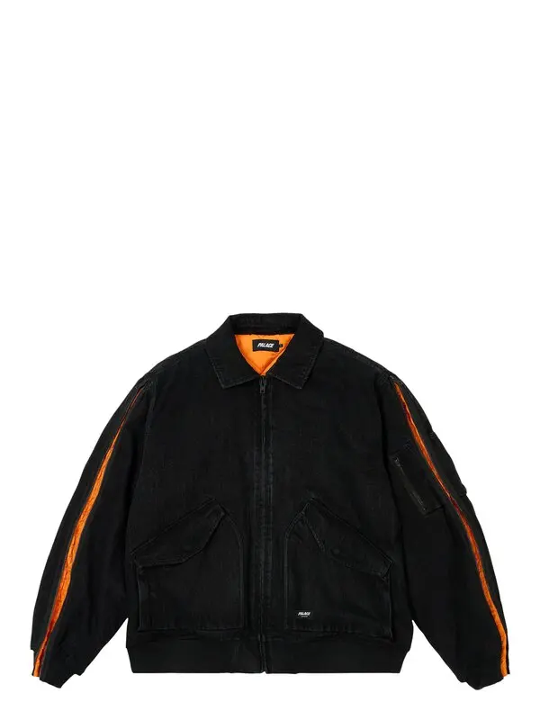 PALACE Zipped Ma-1 Bomber Jacket - Black