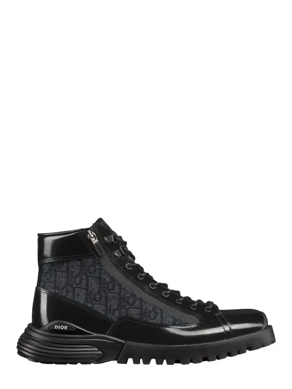 Dior Oblique Combat Ankle Boot - Black