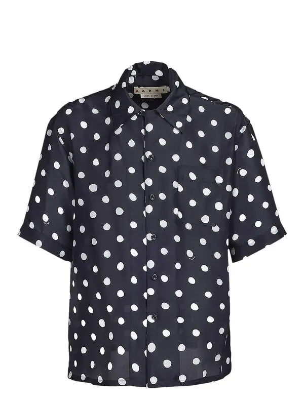 Marni Short-sleeve Collared Shirt - Black