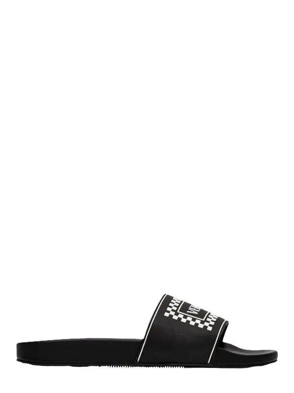 Versace Logo Pool Slides - Black