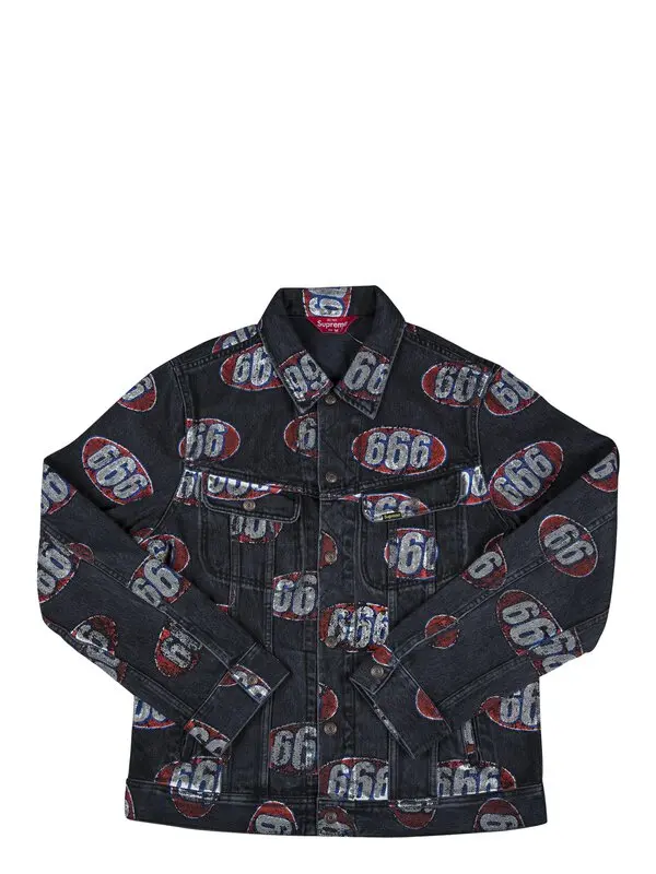 Supreme 666 Denim Trucker Jacket - Black