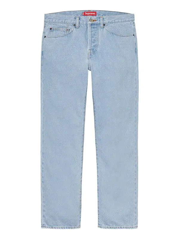 Supreme Slim Fit Stone Washed Jeans - Blue