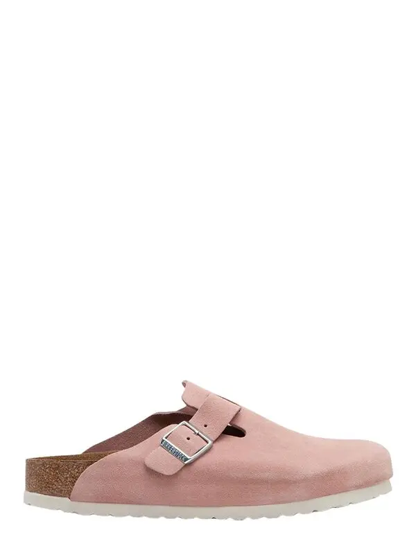BIRKENSTOCK Boston Soft Footbed Suede Clogs - Pink