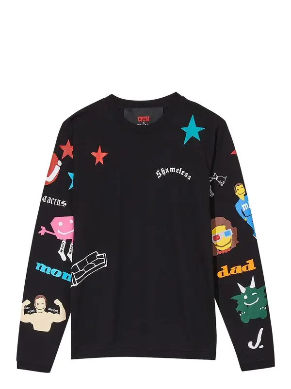 CACTUS PLANT FLEA MARKET X Marc Jacobs Tattoo Long-sleeve Tee - Black