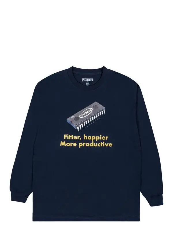PLEASURES Happier Long-sleeve - Blue