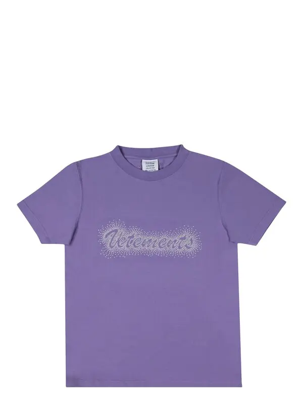 Vetements Bling Logo Fitted T-shirt - Purple