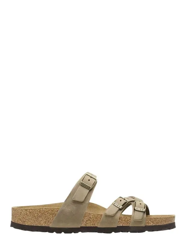 BIRKENSTOCK Franca Oiled Leather Sandal - Brown