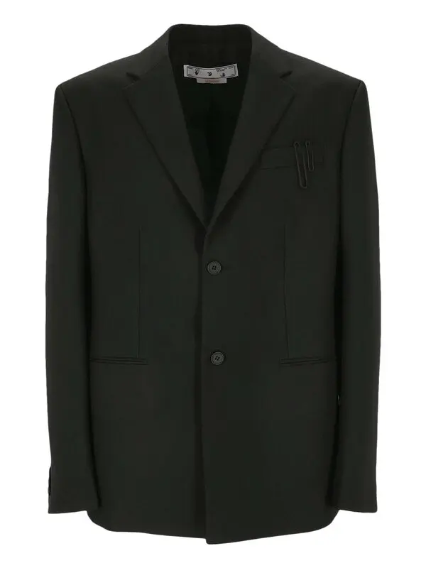 Off-White Single-breasted Blazer - Black