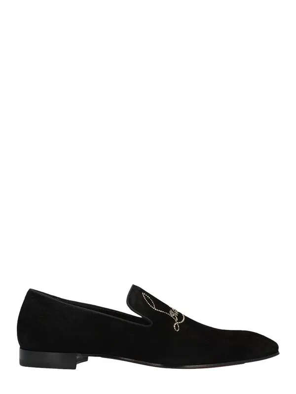 CHRISTIAN LOUBOUTIN Dandelion Strass Flat - Black