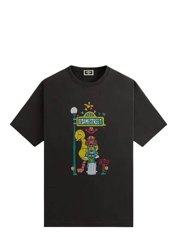 Kith X Sesame Street Lamp Vintage Tee - Black