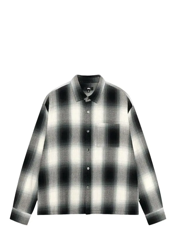 StÜssy Loose Weave Plaid Shirt - Grey