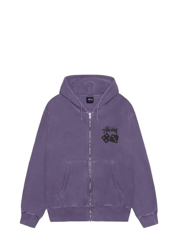 StÜssy Dice Zip Up Hoodie - Purple