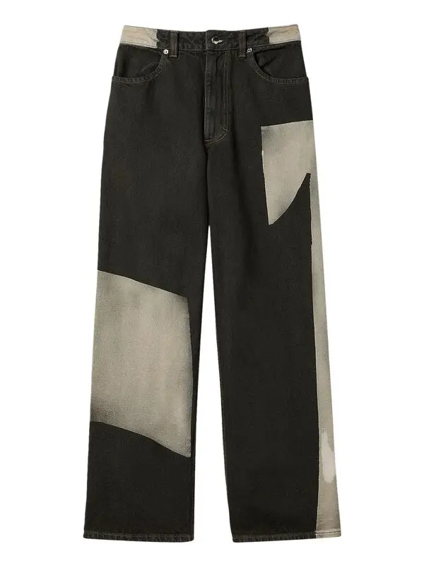 Eckhaus Latta Tile Wide Leg Jean - Black