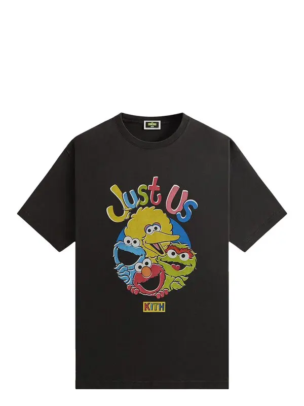 Kith X Sesame Street Just Us Vintage Tee - Black