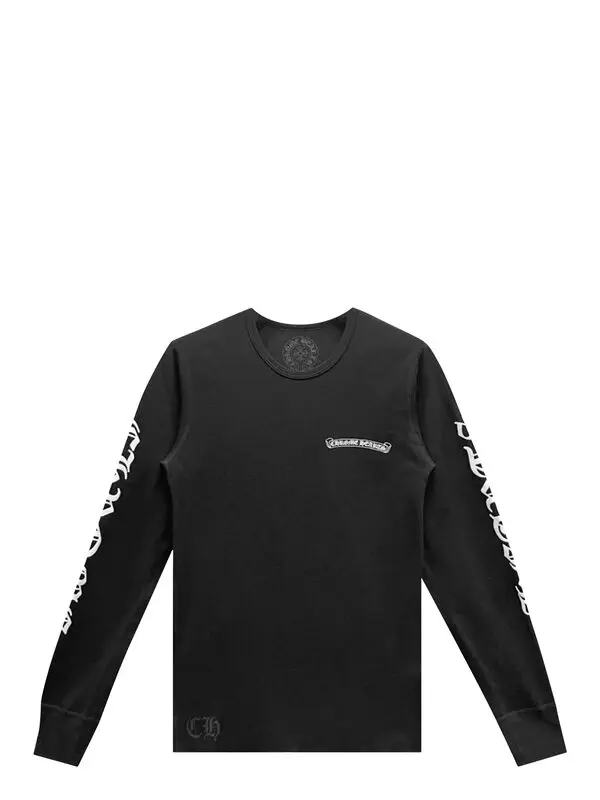 Chrome Hearts Scroll Logo Long-sleeve Thermal T-shirt - Black
