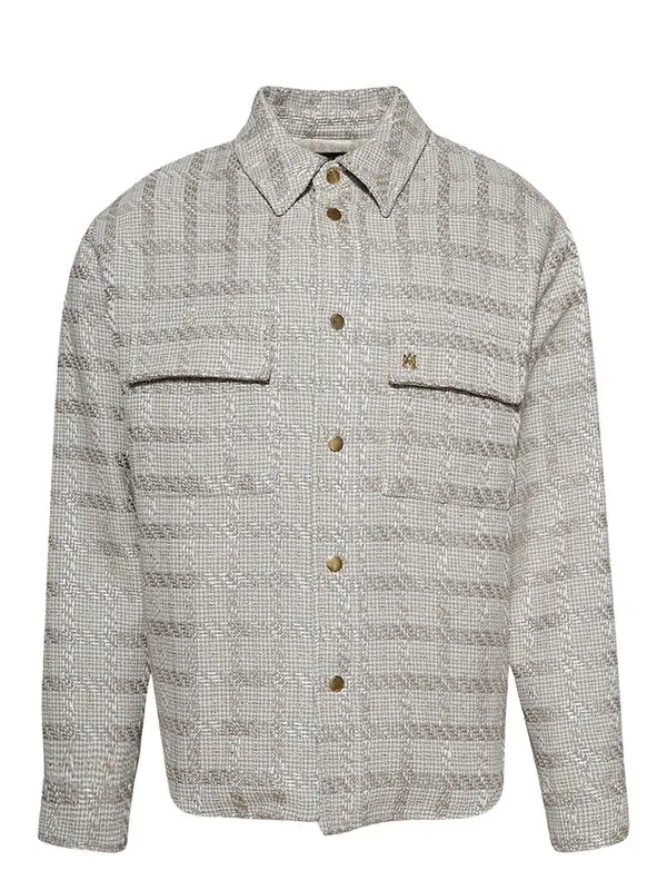 Amiri Check Boucle Padded Overshirt - Green