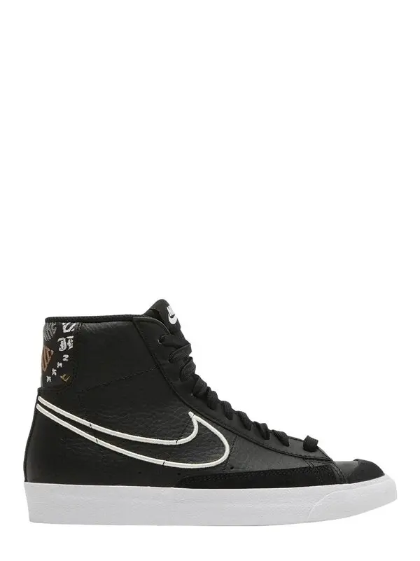 Nike Blazer Mid '77 Se Gs 'playful Fonts' Sneakers - Black