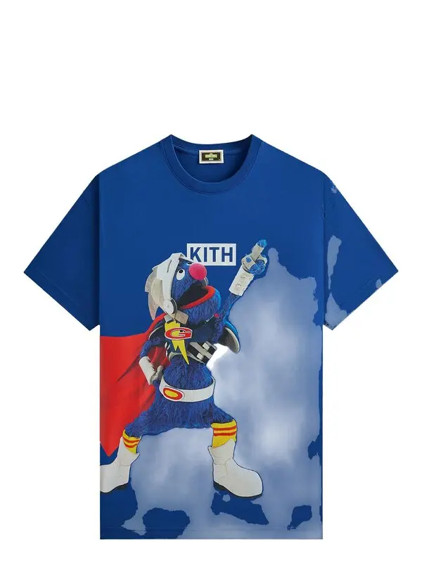 Kith X Sesame Street Super Grover Tee - Blue