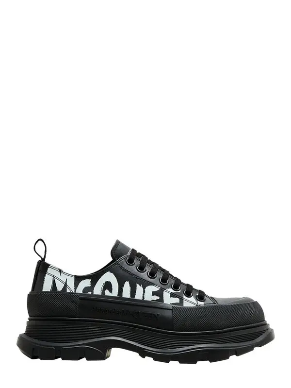 Alexander McQueen Tread Slick Lace-up Sneakers - Black