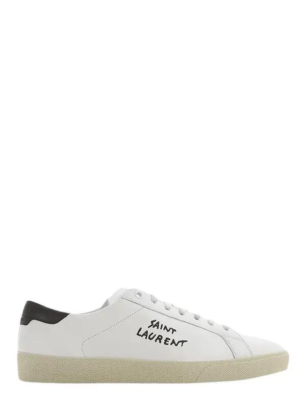 Saint Laurent Sl-06 Court Leather Sneakers - White