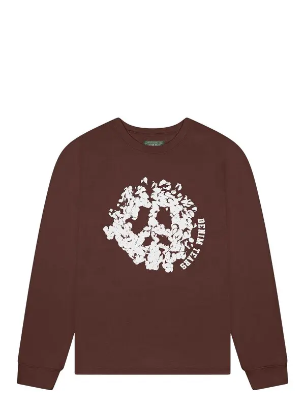 DENIM TEARS Peace Wreath Long-sleeve Tee - Brown