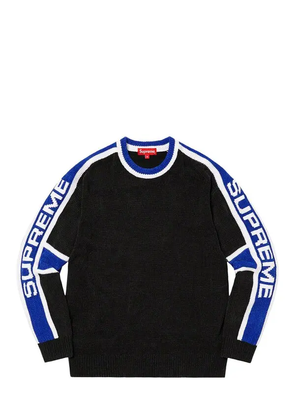 Supreme Stripe Chenille Sweater - Black