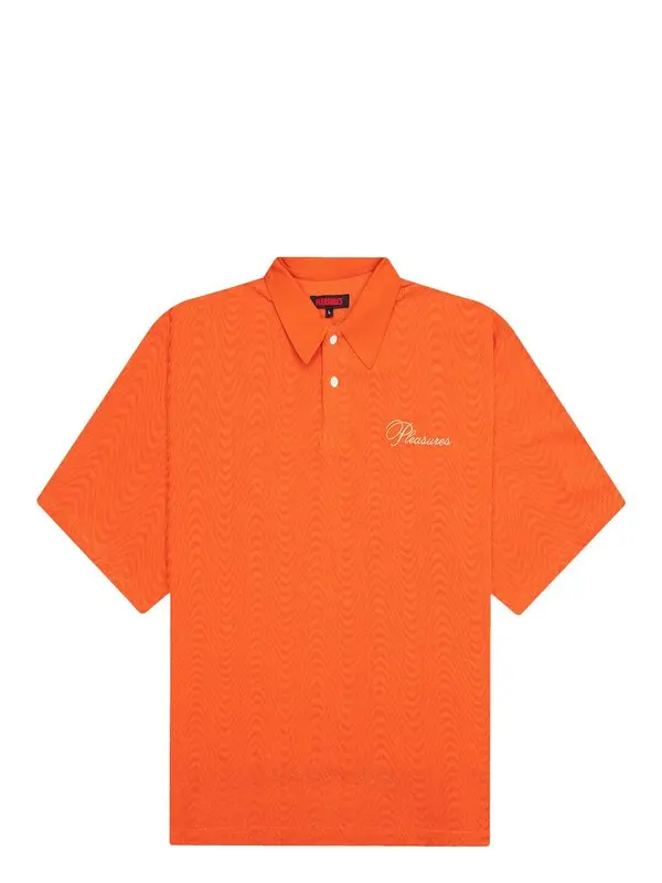 PLEASURES Zen Terry Boxy Polo - Orange