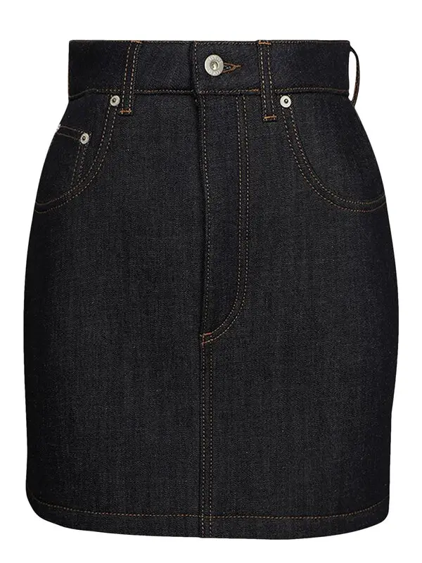 Loewe Curved Mini Skirt - Blue