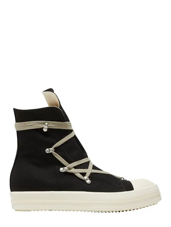 Rick Owens Strobe Cotton Denim Hexa High - Black