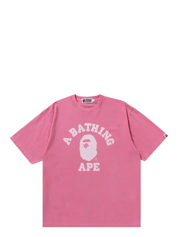 A BATHING APE College Overdye Tee - Pink