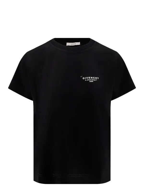 Givenchy Logo Printed Crewneck T-shirt - Black