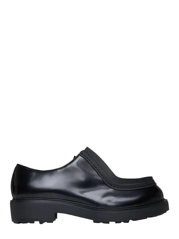 Prada Diapason Opaque Brushed Leather Lace-up - Black