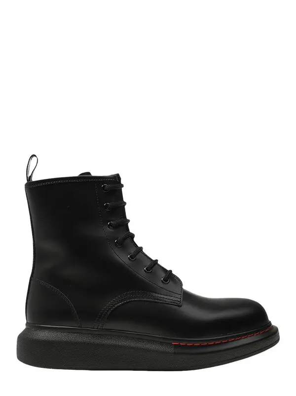 Alexander McQueen Hybrid Combat Boot - Black