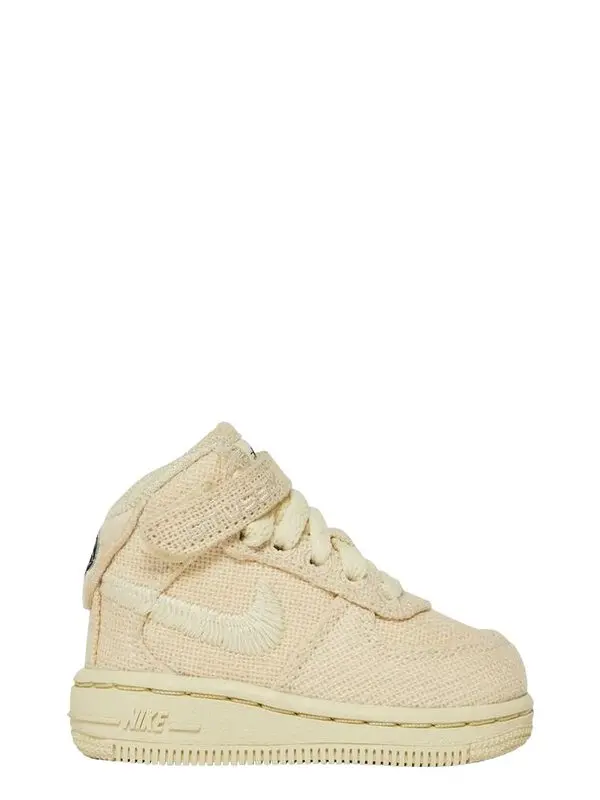 Nike Stussy X Air Force 1 Mid Td 'fossil - Tan