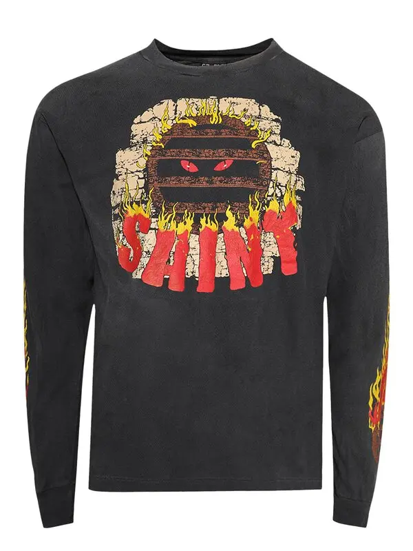 SAINT MXXXXXX Live In Hell Long-sleeve Tee - Black