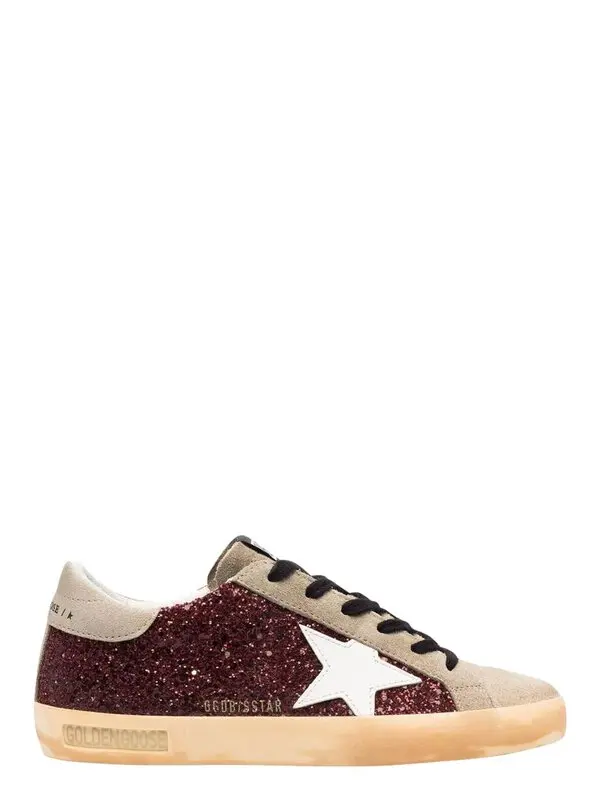 GOLDEN GOOSE Superstar Glitter Sneakers - Red