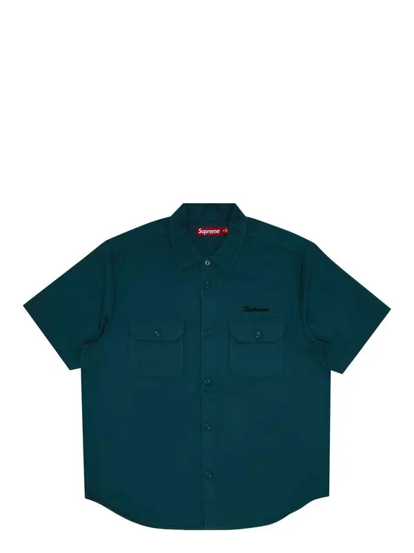 Supreme Rhinestone Pin Up Work Shirt - Green
