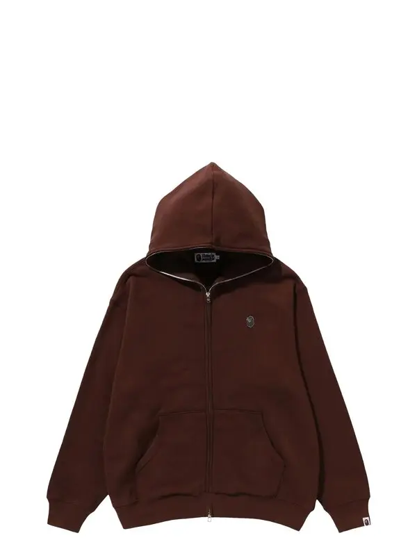 BAPE Metal One Point Full Zip Hoodie - Brown