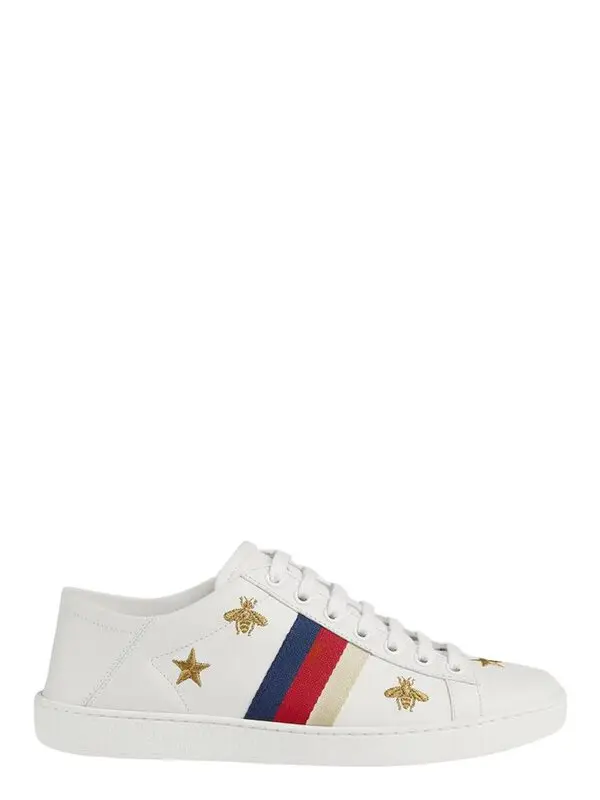 Gucci Ace Bees And Stars Sneakers - White