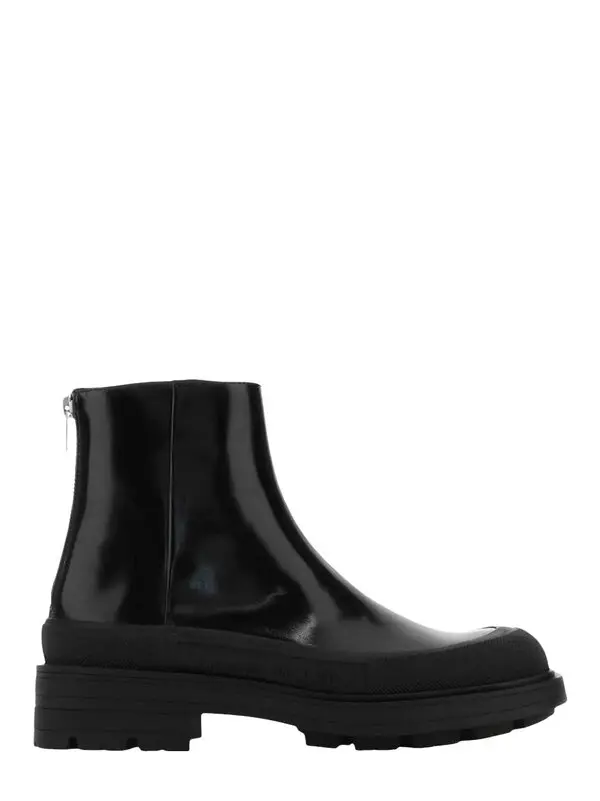Alexander McQueen Tread Slick Zipped Ankle Boot - Black